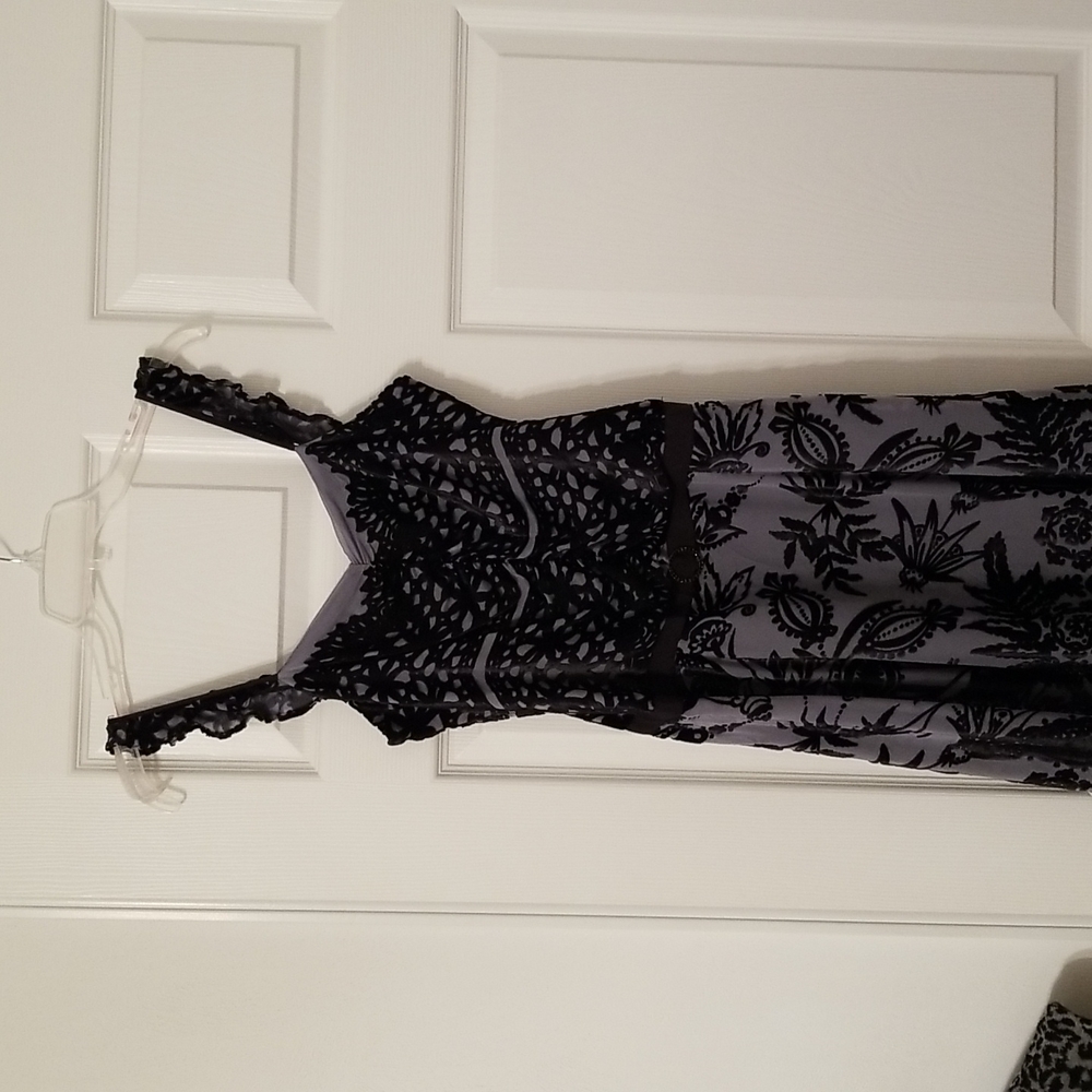 Beth Bowley,Black And Gray Silk With Velvet Pattern, … - Gem